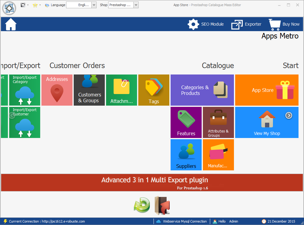 Prestashop module mass editor